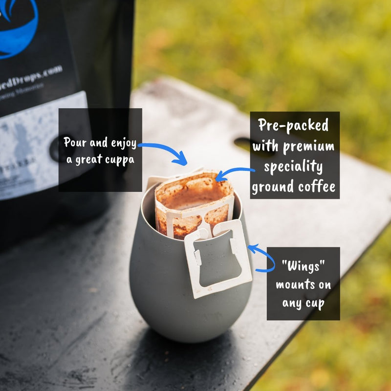 The Sample Box - Drip Coffee Bags | Grounded Drops